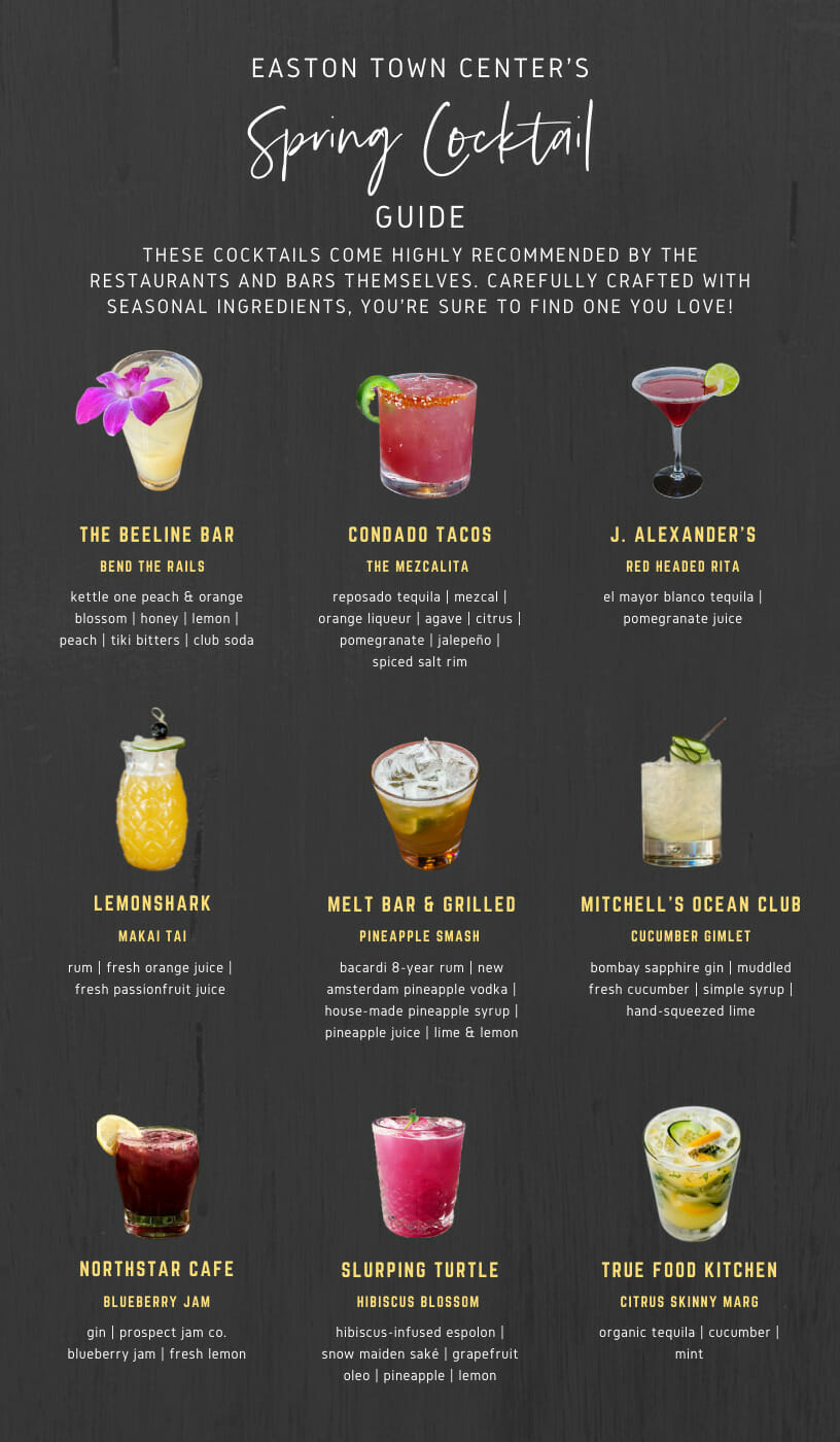 Easton's Spring Cocktail Guide - Easton Town Center